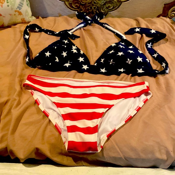 Faded Glory | Swim | Faded Glory Large Bikini Set Stars And Stripes Ted ...